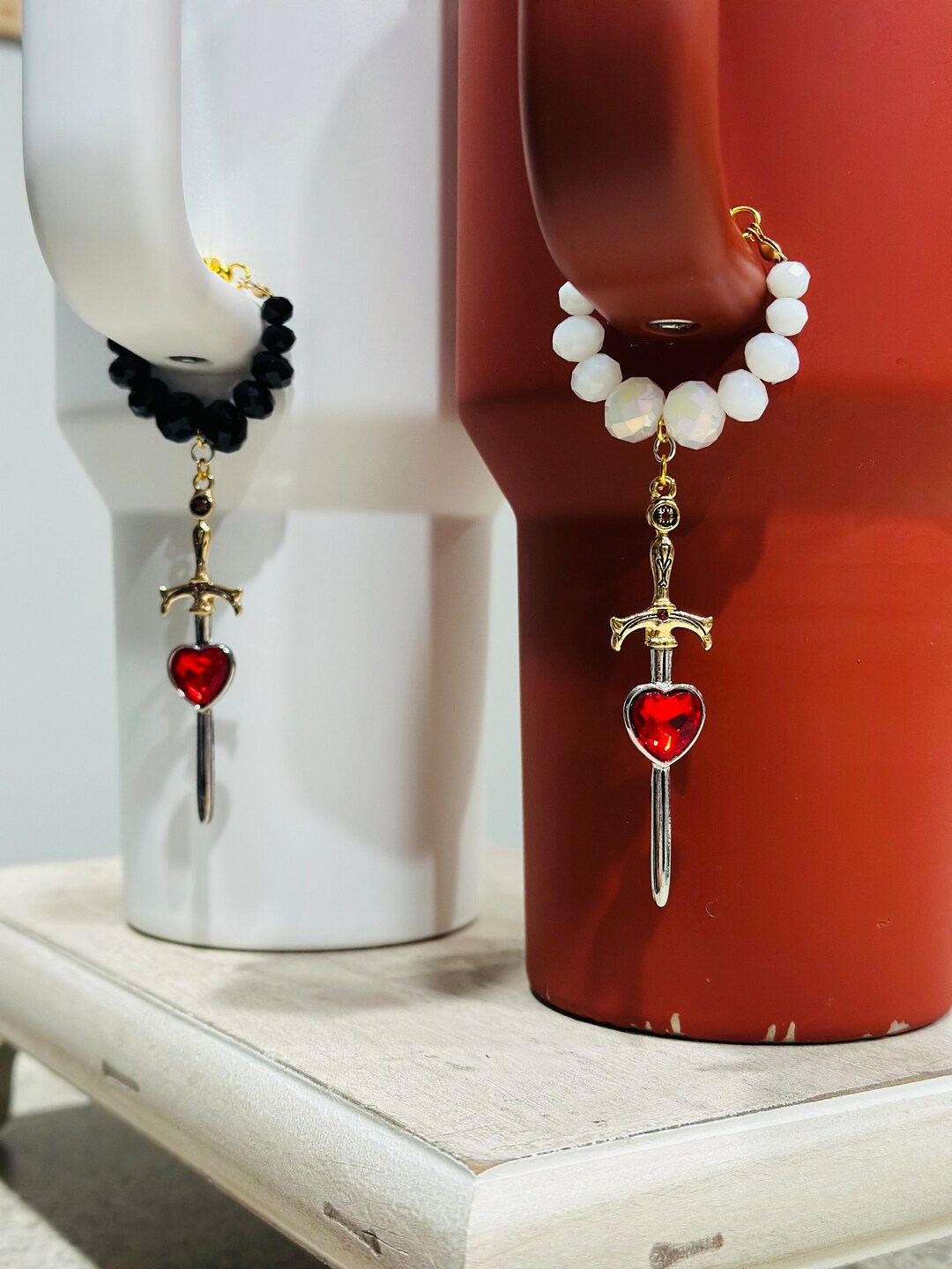 Stanley Cup Accessory Heart & Sword - Etsy