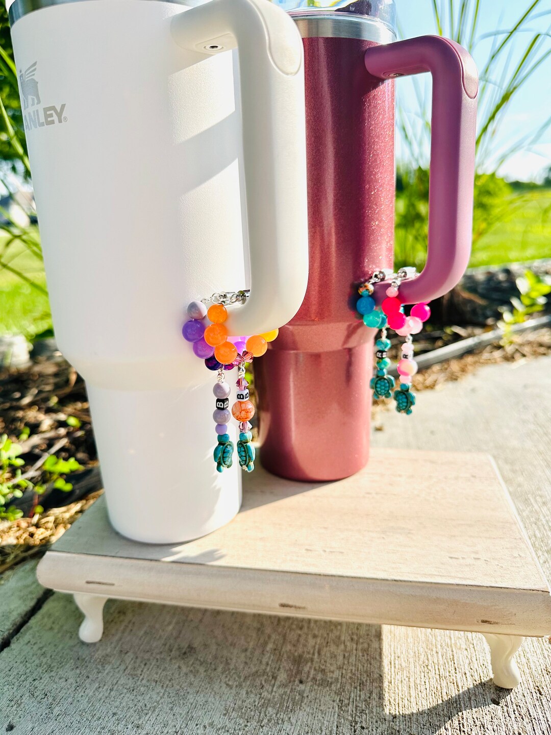 Stanley Cup Accessory Turtle & Initial - Etsy