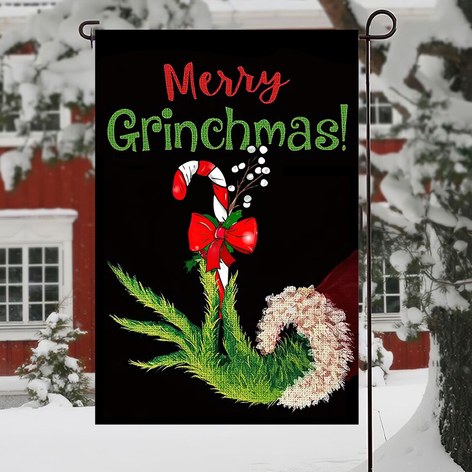 Merry Grinchmas Garden Flag, Grinch Hand, Th Grinch Flag sold by ...