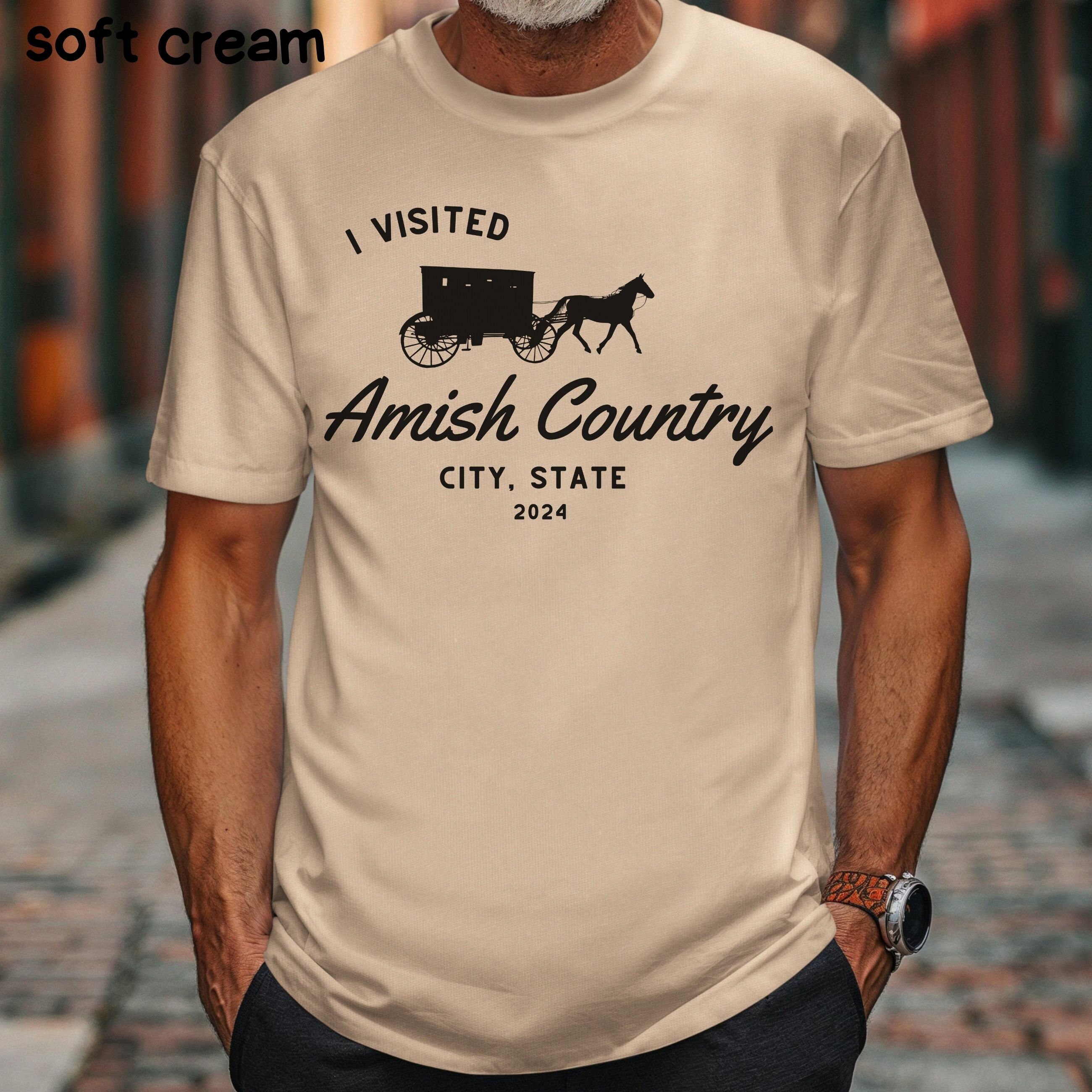Amish Shirt CUSTOM I Visited Amish Country City State Unisex Jersey ...