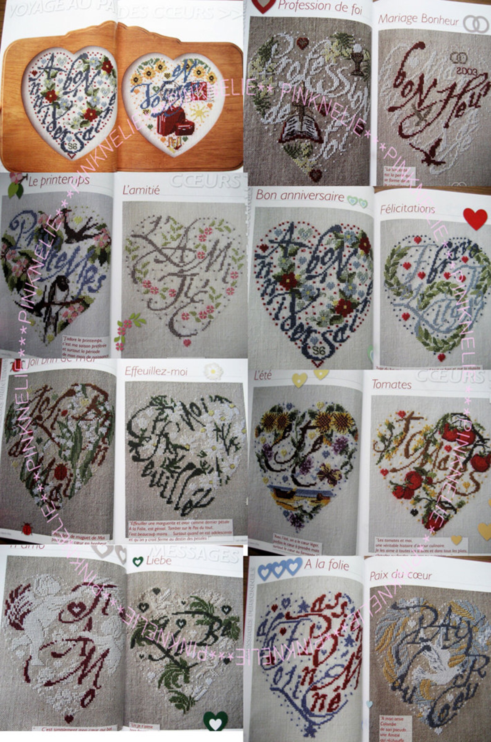 Out of Print 70 Hearts Cross Stitch French Craft Book - Etsy