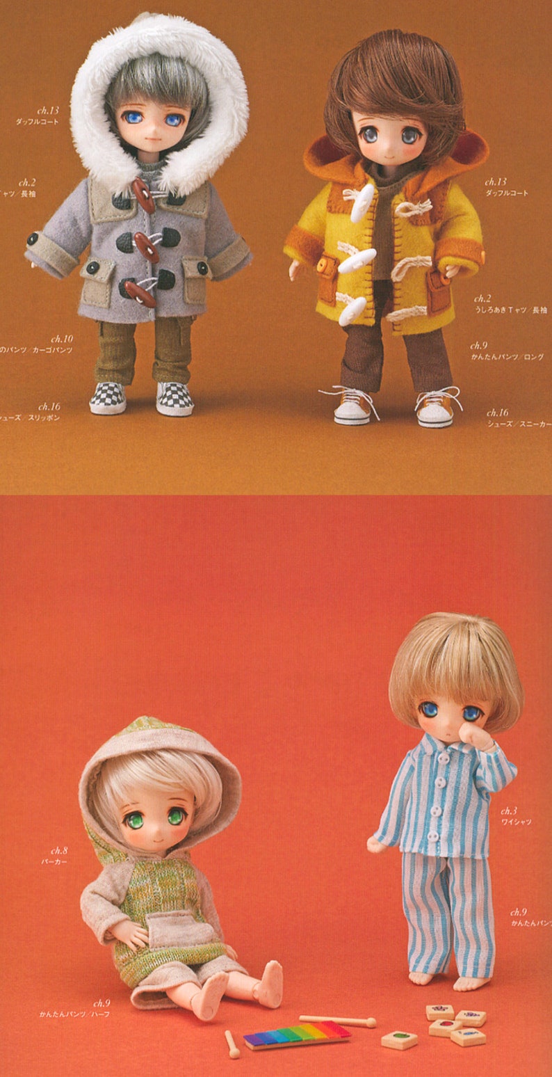 Choose One Obitsu 11cm Tall Size of Girl Doll Clothes OR Boy | Etsy