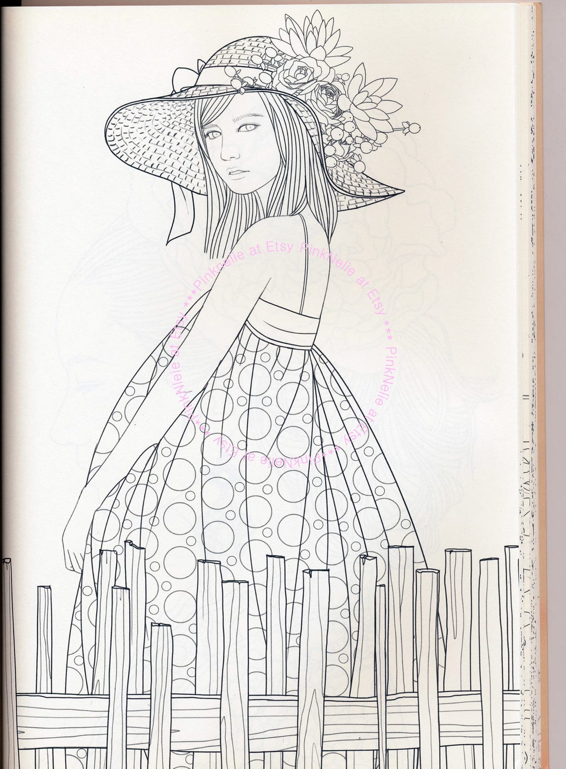 Portrait of a Beauty Coloring Book | Etsy