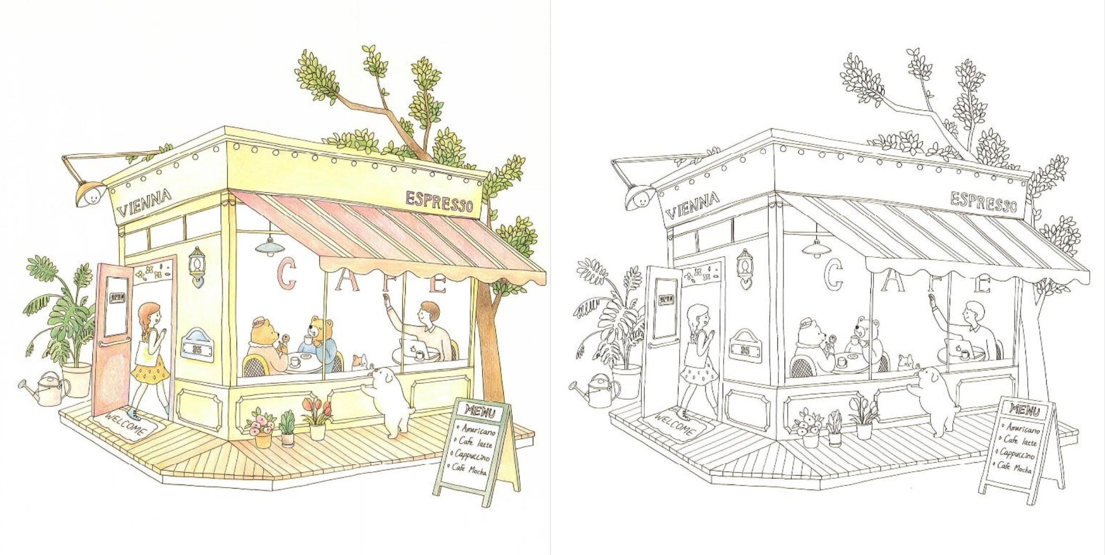 Soohyun's Cafe & Food Coloring Book - Etsy