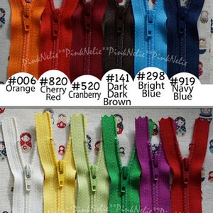 You Choose 50 of YKK Nylon Zippers From 3" - MIX and MATCH - Etsy