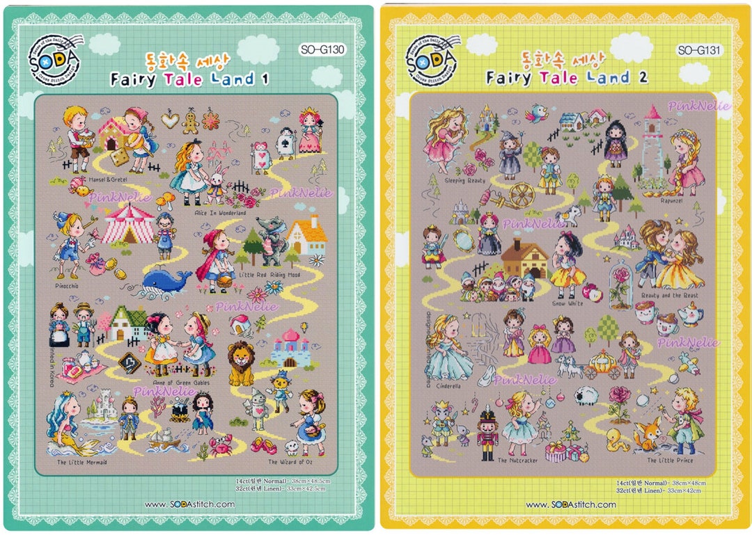 Fairy Tale Land Both No.130 and No.131 - Cross Stitch Pattern - Counted ...