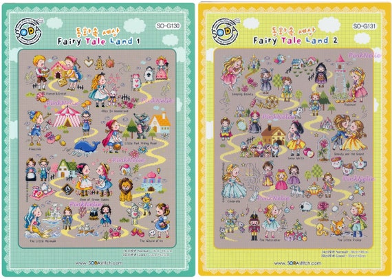 Fairy Tale Land Both No.130 and No.131 Cross Stitch Pattern | Etsy