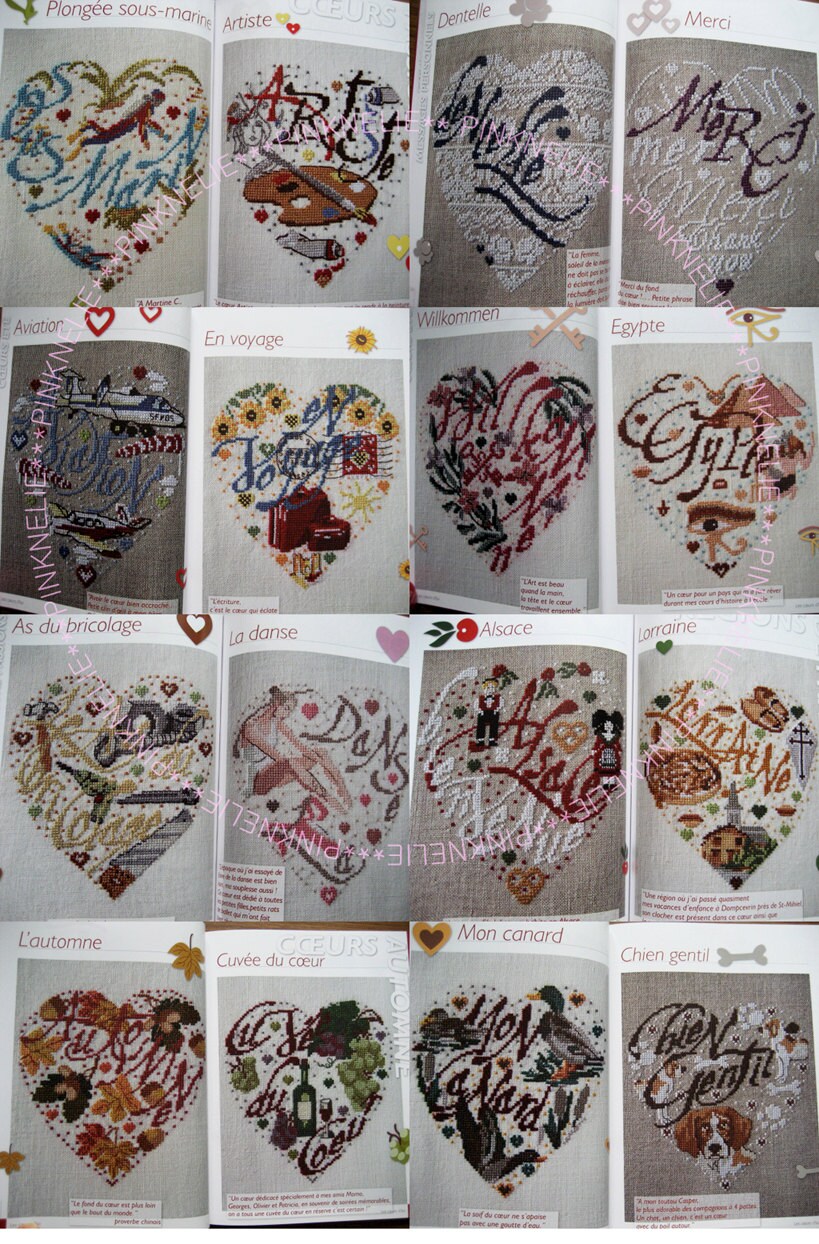 Out of Print 70 Hearts Cross Stitch French Craft Book - Etsy
