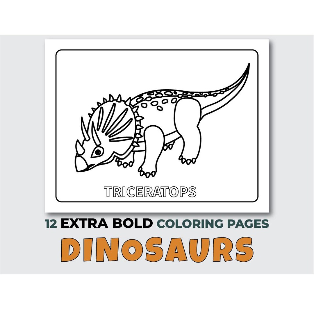 Dinosaur Coloring Pages for Kids – Printable PDF Bundle | Fun Dino ...