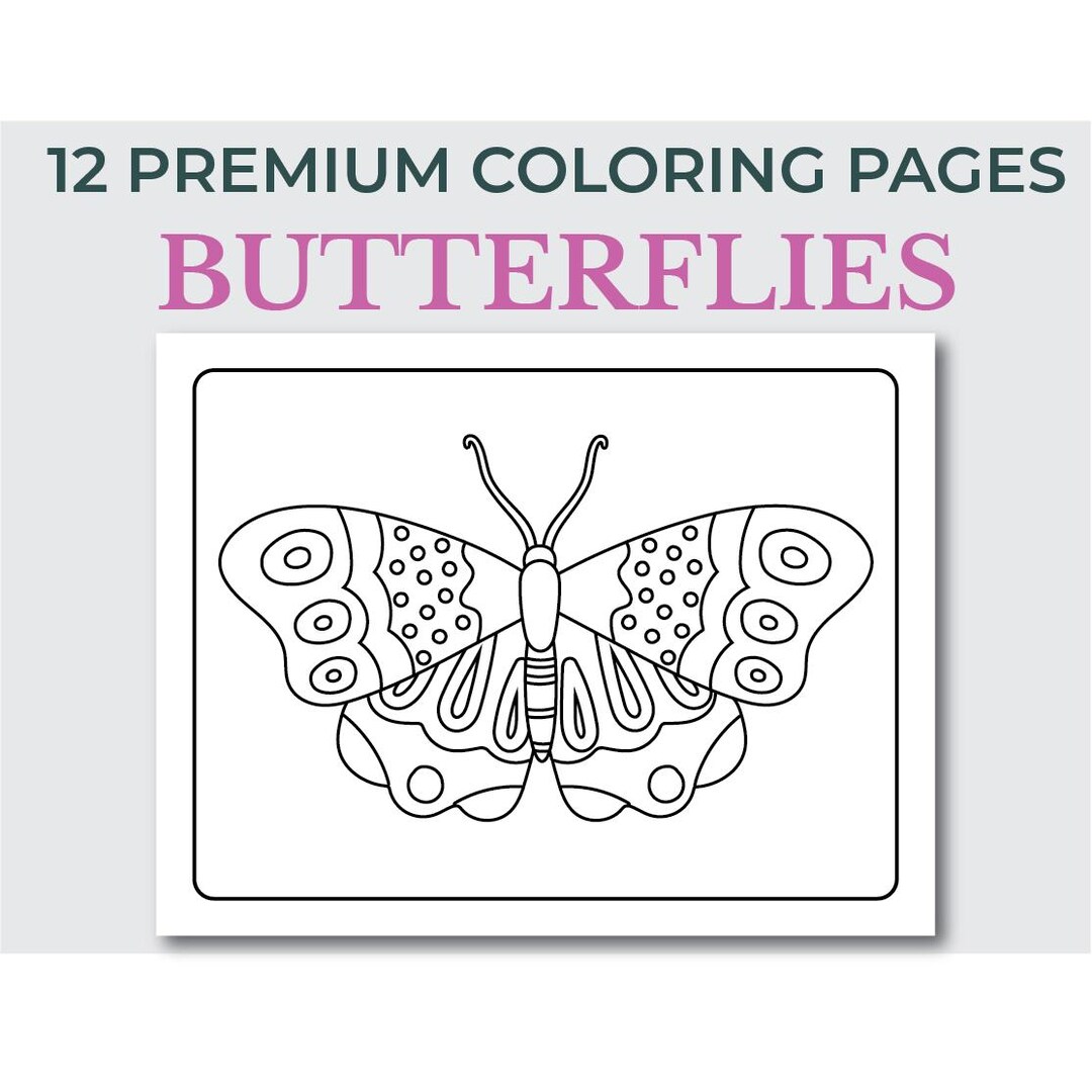 Butterfly Coloring Pages for Adults & Kids – 12 Premium Printable ...