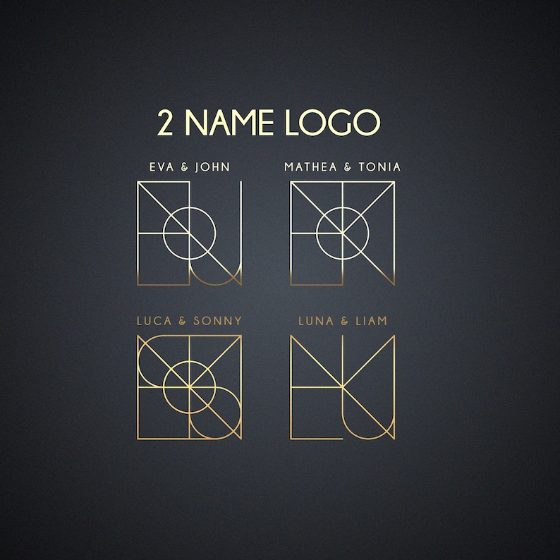 Custom Couple Name Logo, Monogram Tattoo Design, Minimal Initials Logo ...