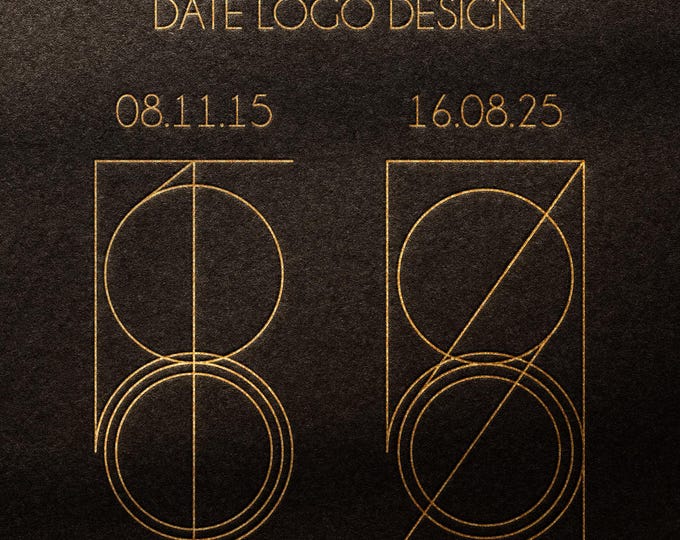 Custom Date Logo Design: Minimalist Anniversary Tattoo (digital) - Etsy