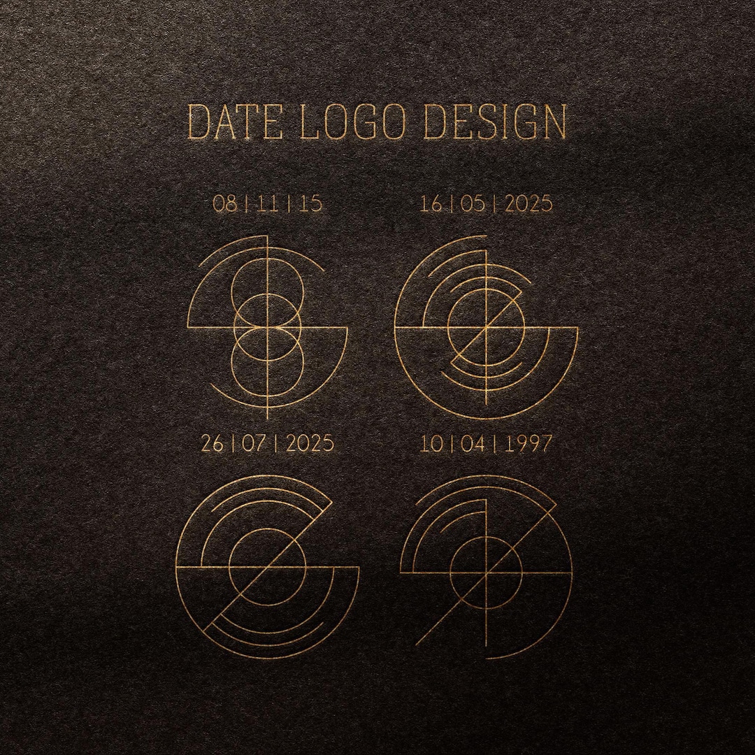Custom Date Logo, Date Logo for Tattoo, Minimalist Logo, Date Tattoo ...