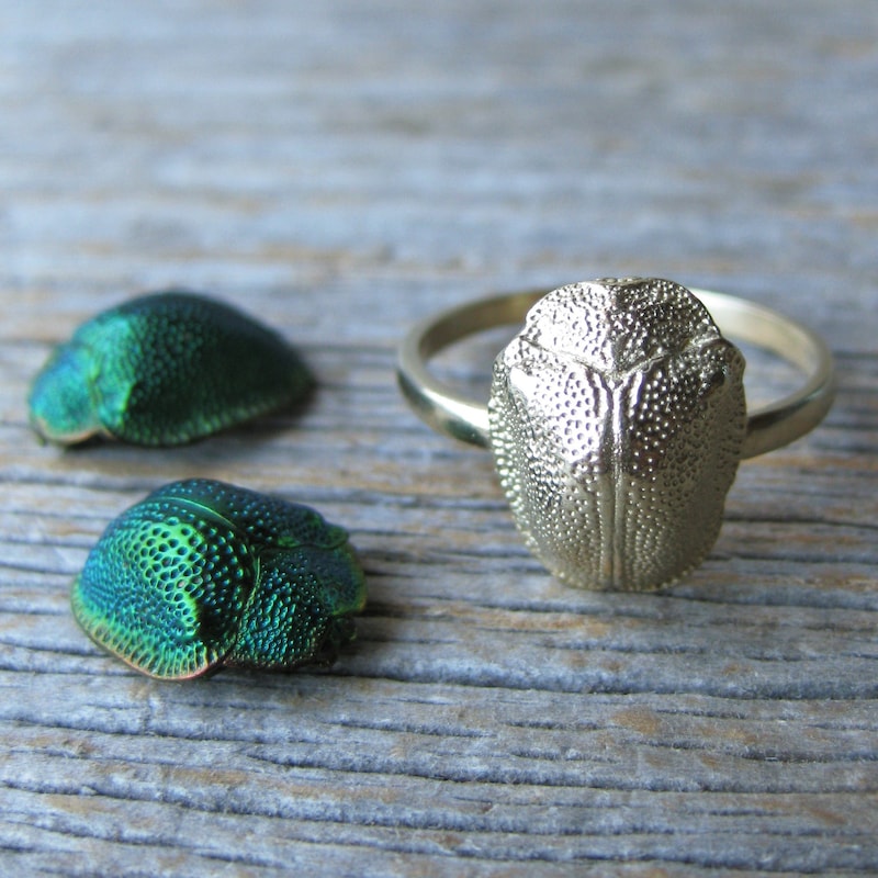 Gold Scarab Ring - Etsy