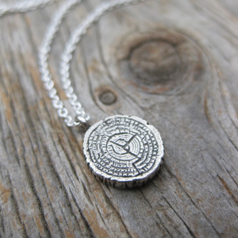 Wood Slice Necklace - Etsy