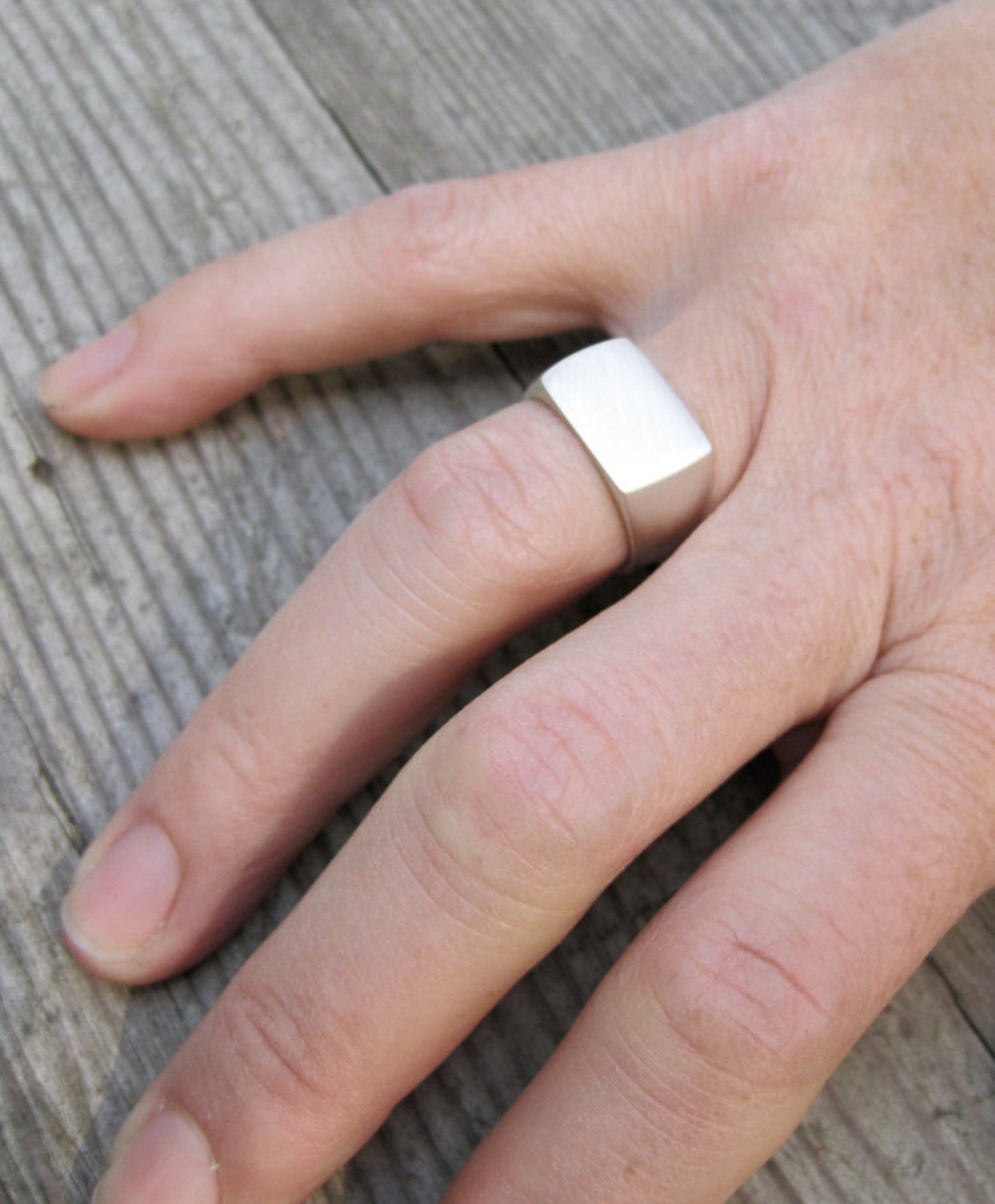 Blank SIGNET Sterling Silver Ring Made to Order Size - Etsy