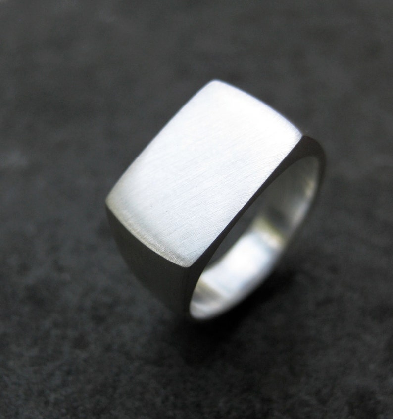 Blank SIGNET Sterling Silver Ring Made to Order Size - Etsy