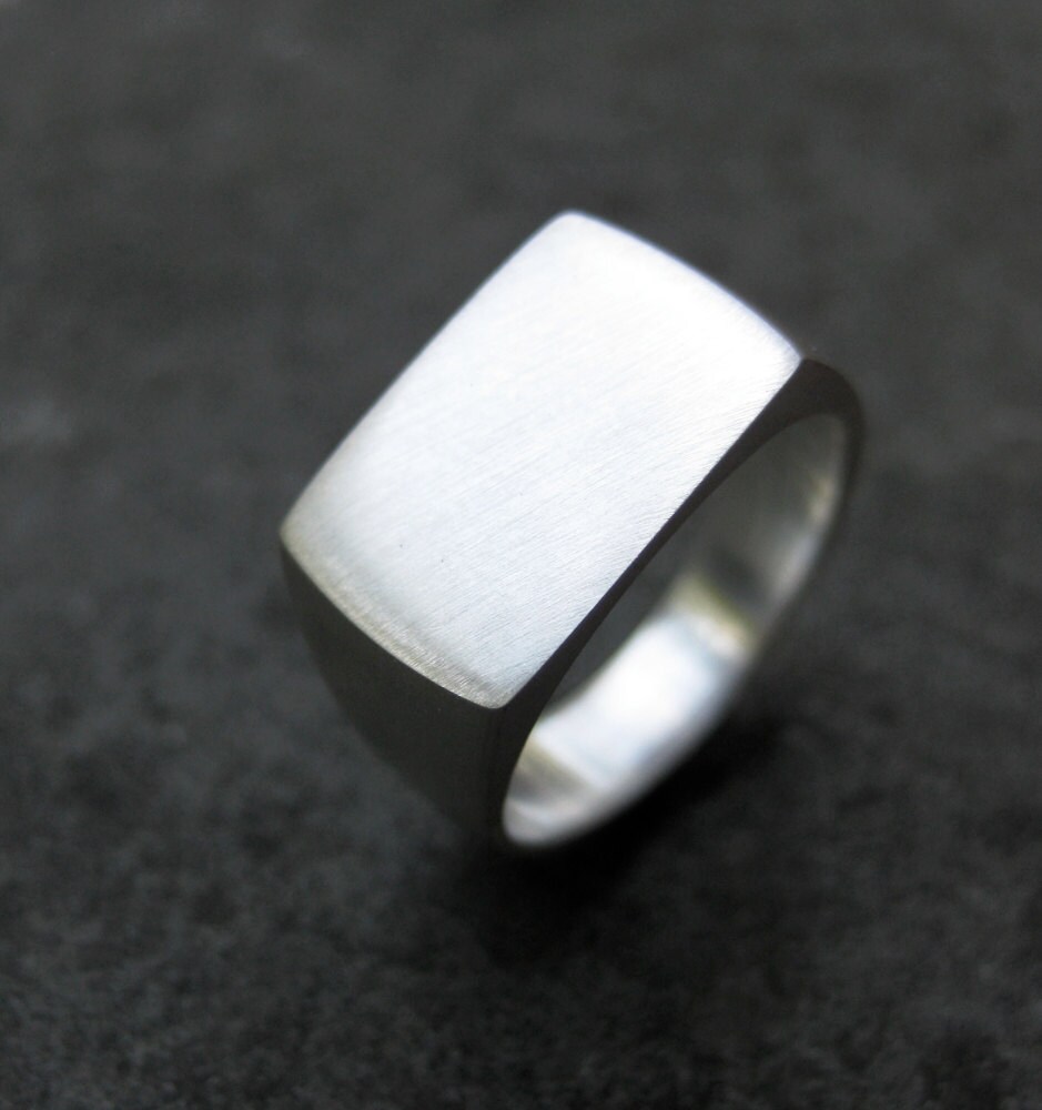 Blank SIGNET Sterling Silver Ring Made to Order Size - Etsy