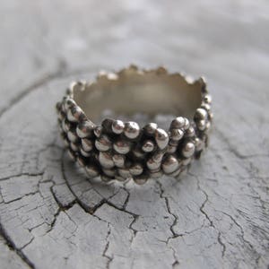TINY BUBBLES Sterling Silver Ring Band Mens Womens Made to Order - Etsy