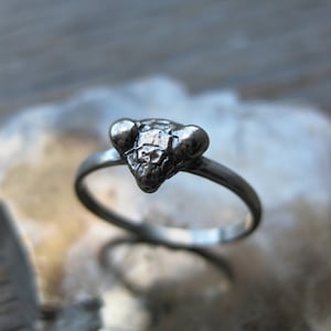 Praying MANTIS Stacking Ring Oxidized Insect Jewelry Sterling Silver ...