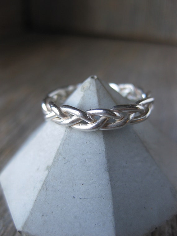 BRAID Ring Sterling Silver Ring Ready to Ship Sizes | Etsy