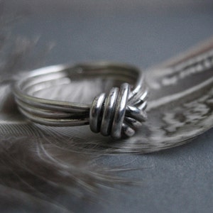 KNOTTED TRIO Sterling Silver Knot Ring Ready to Ship - Etsy