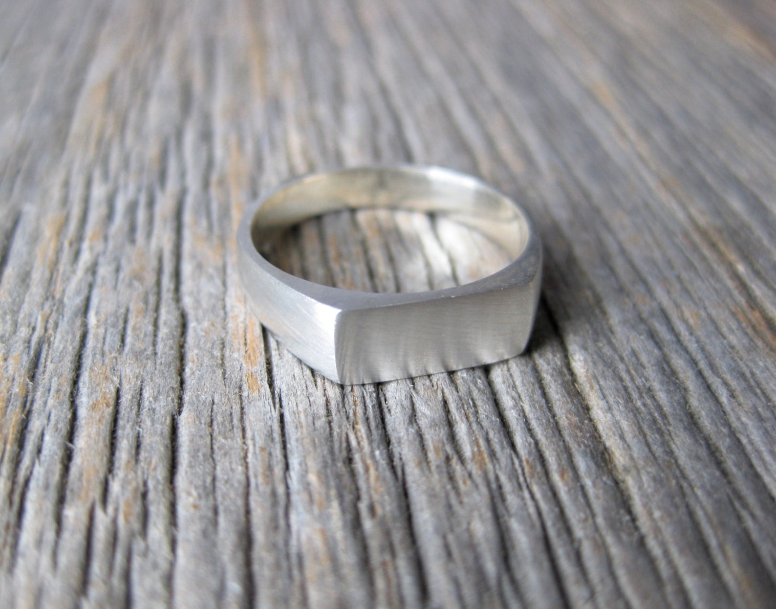 Small SIGNET Sterling Silver Ring Made to Order Size - Etsy