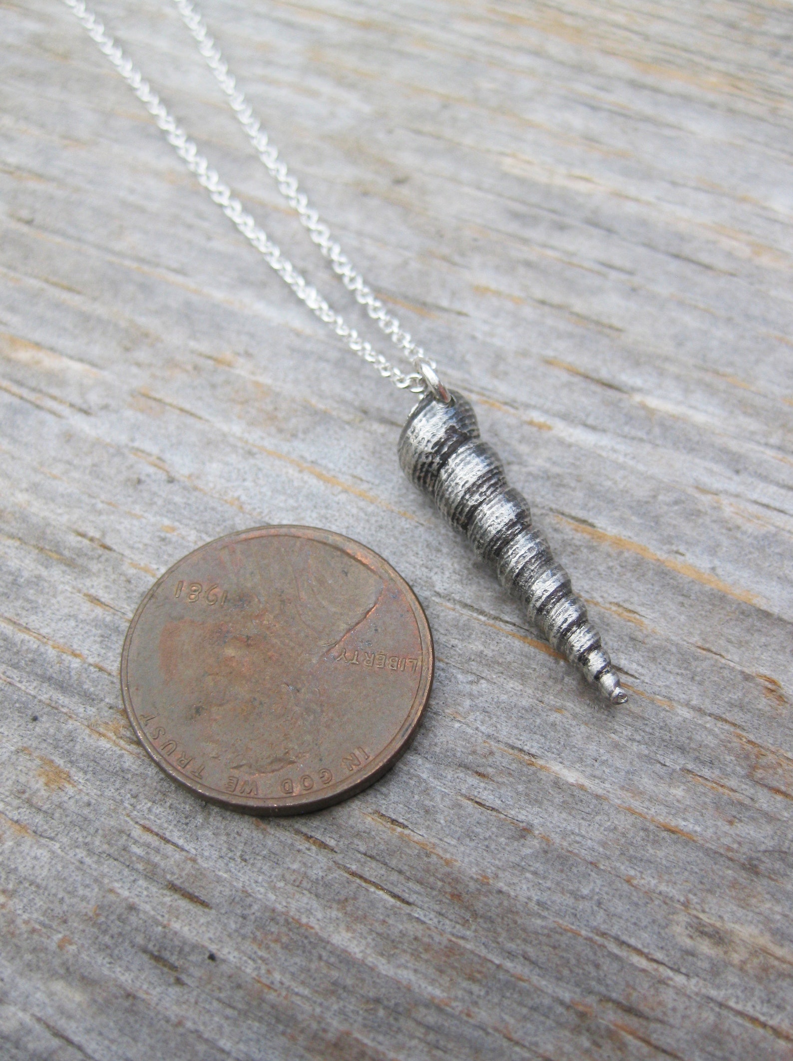 Seashell UNICORN of the Sea Oxidized Sterling Silver Necklace - Etsy