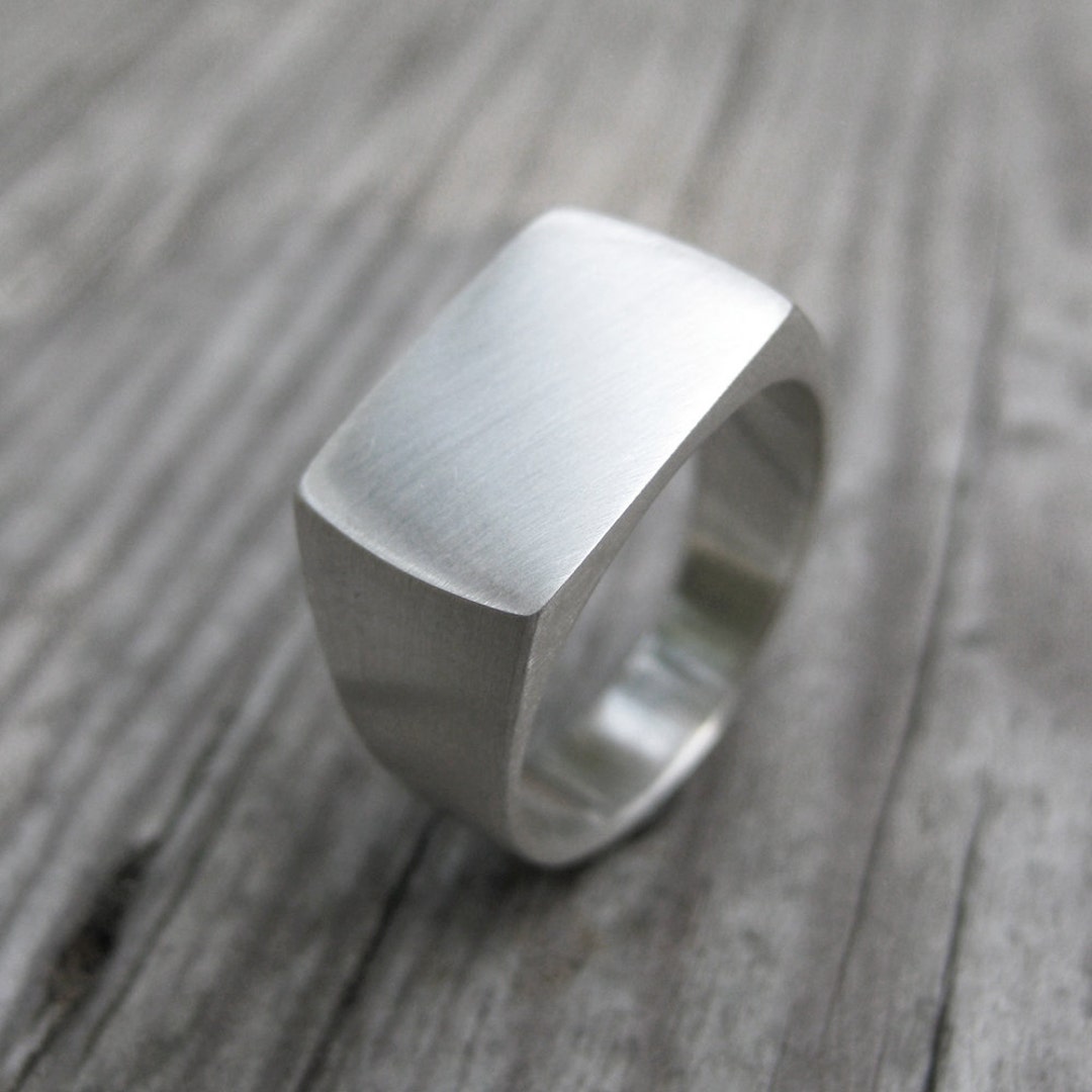 Blank SIGNET Sterling Silver Ring Made to Order Size - Etsy