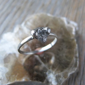 Praying MANTIS Stacking Ring Oxidized Insect Jewelry Sterling Silver ...