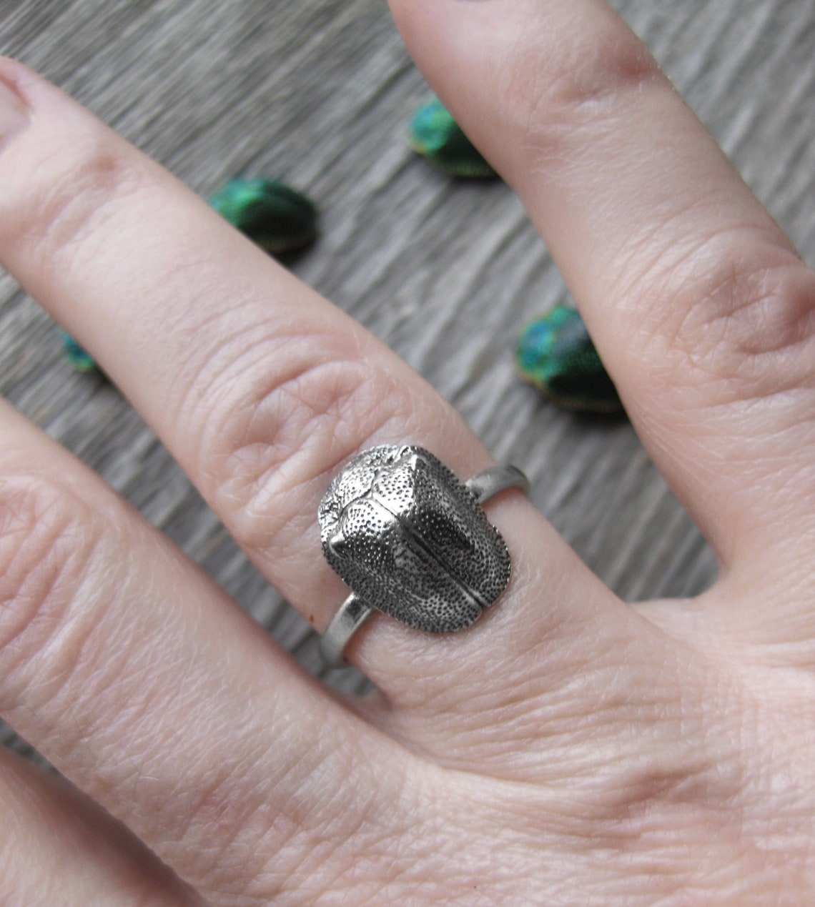 SCARAB Ring Real Insect Jewelry Bug Ring Oxidized Sterling | Etsy