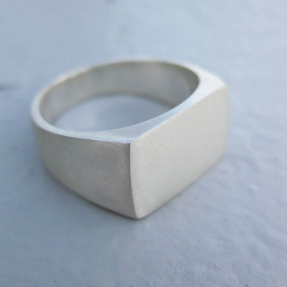 Blank SIGNET Sterling Silver Ring Made to Order Size - Etsy