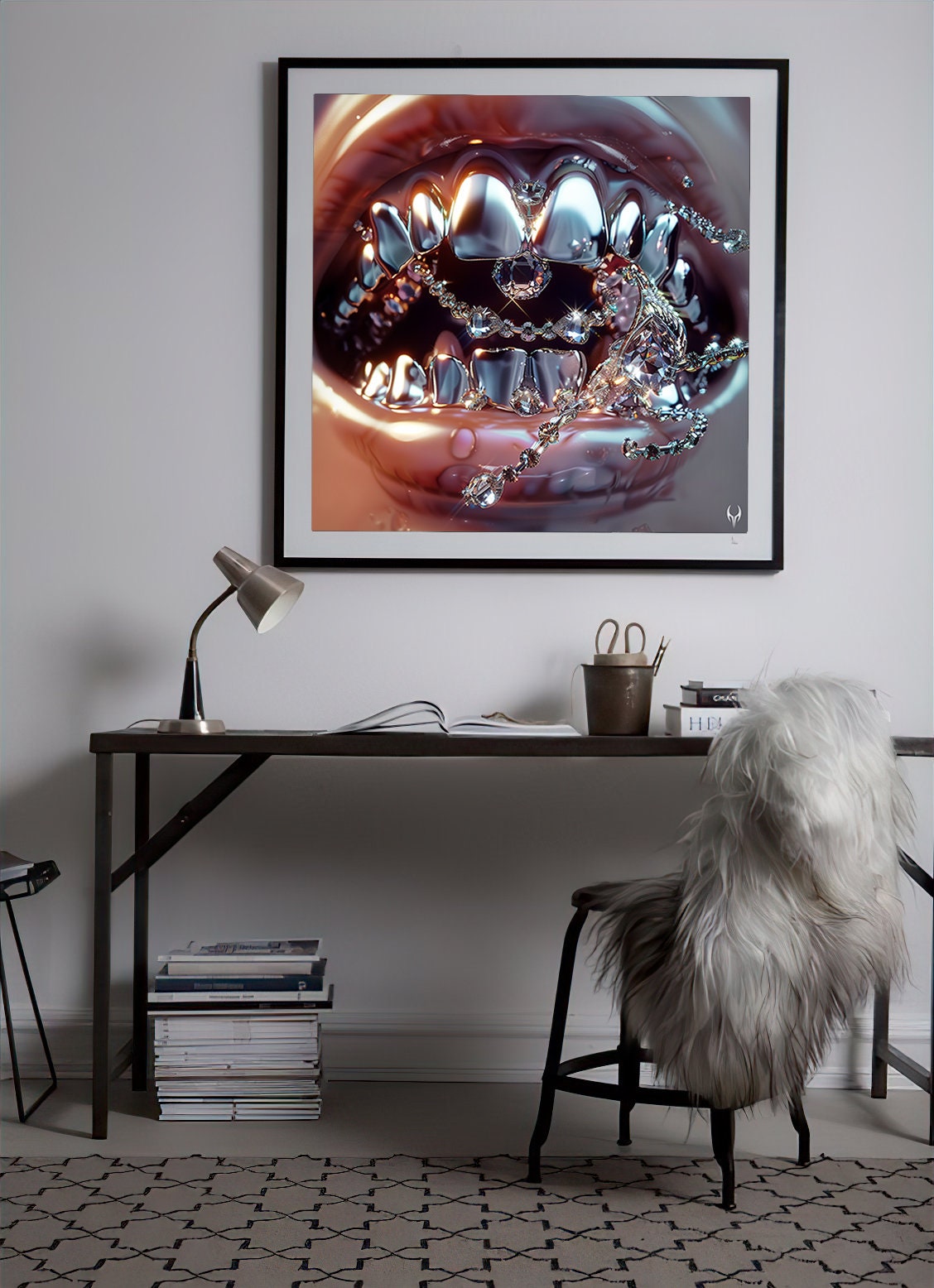 Kiss Lips Print Lips Print Glamour Print Trendy Art Print Funky Print ...