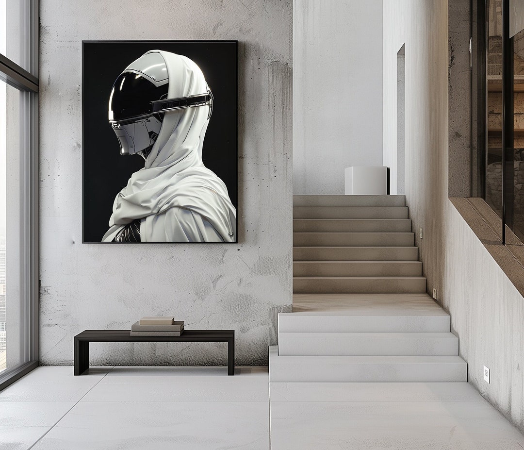 Cyber Punk Nun Fashion Art Modern Art Futuristic Art Home Art Printable ...