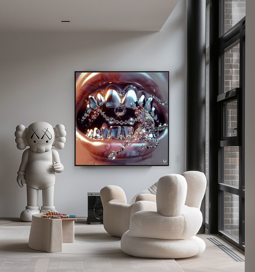 Kiss Lips Print Lips Print Glamour Print Trendy Art Print Funky Print ...