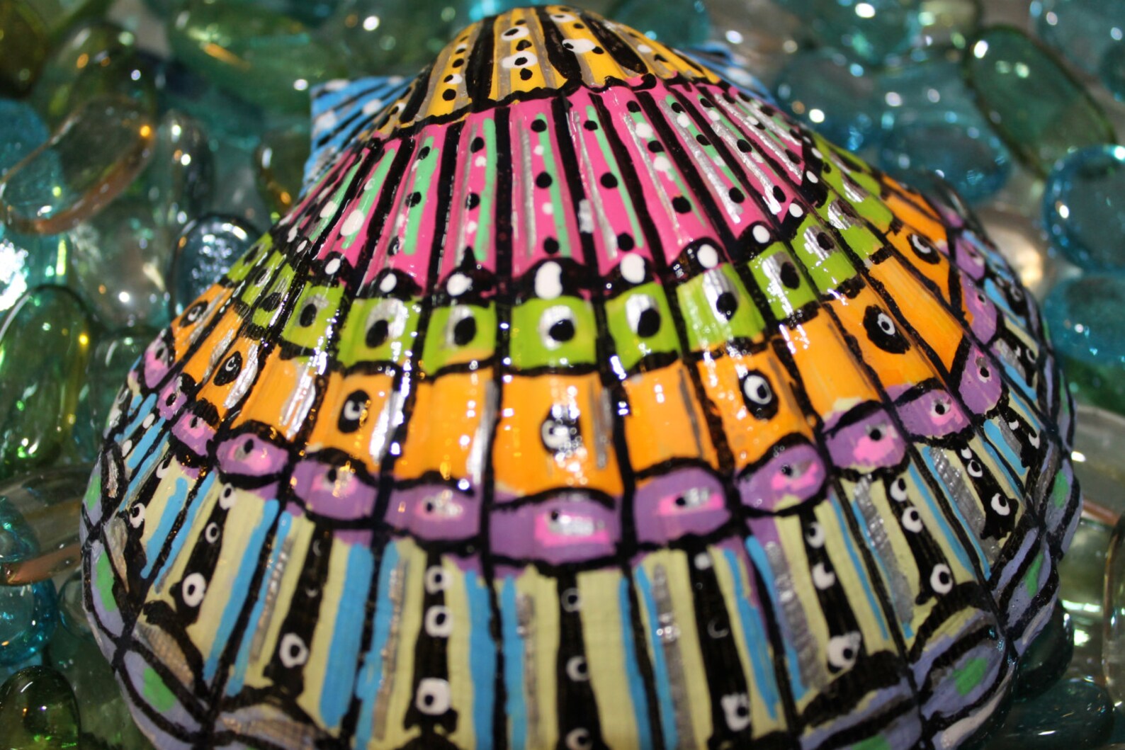 Over 4" Camino De Santiago Pilgrim Hand Painted Shell - Etsy