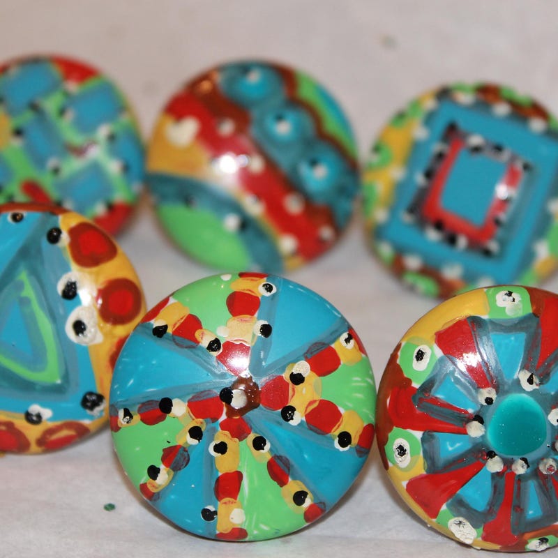Hand Painted Knobs - Etsy
