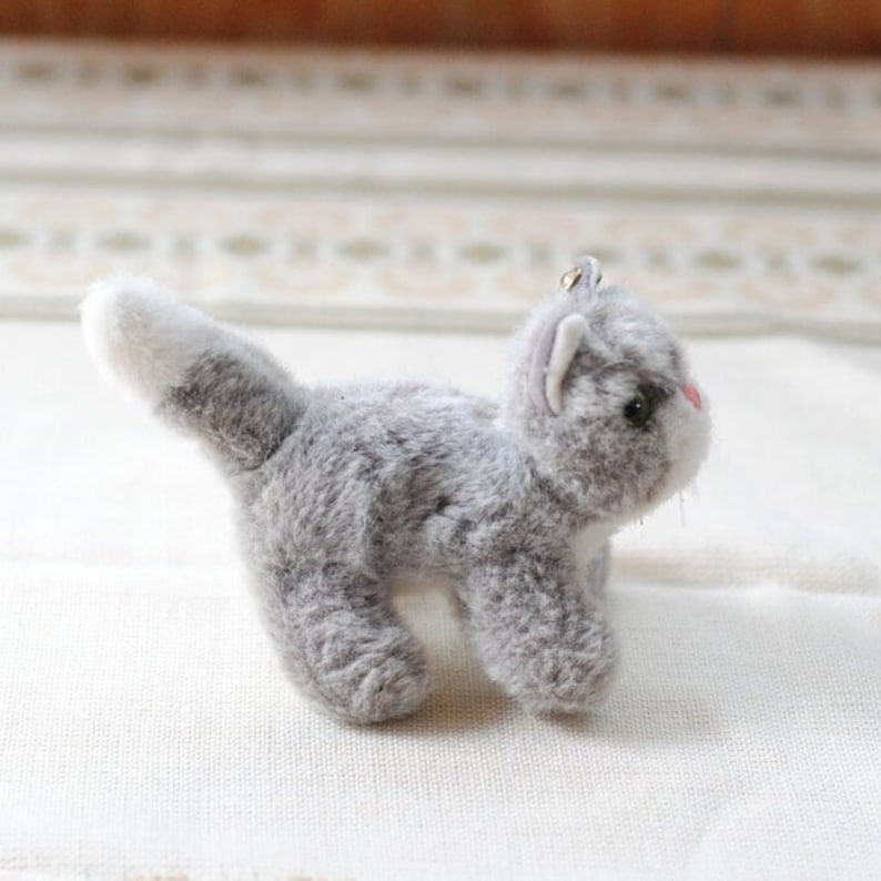 Steiff Vintage Small Gray Cat Plush Toy Cat Steiff Doll Figure Antique ...