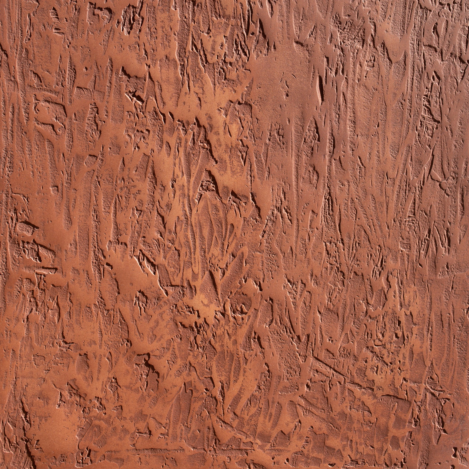 Japandi Red Textured Wall Art, Red Terracotta Earthy Artwork, Red ...