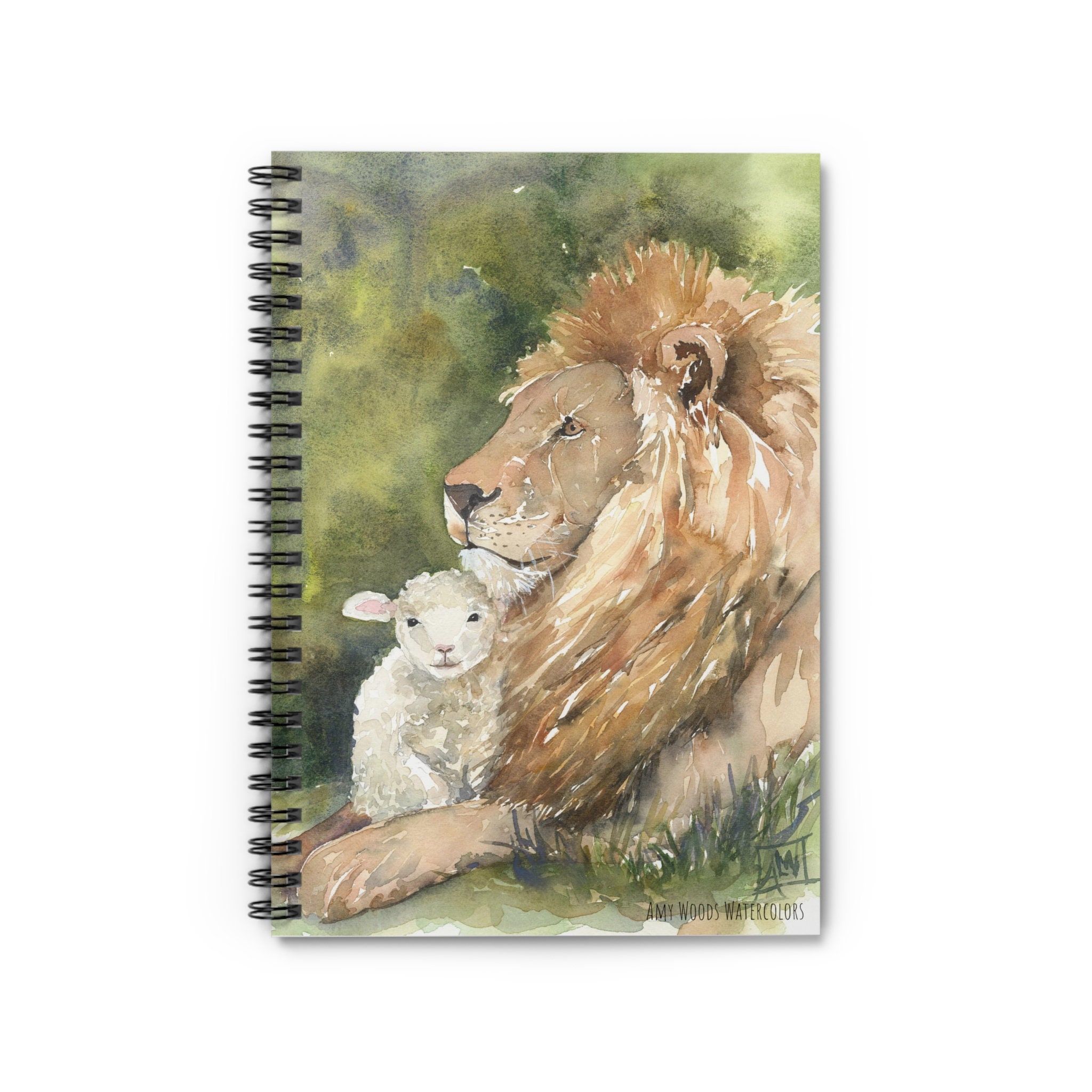 Spiral Notebook of Lion and Lamb/peaceable Kingdom/bible Study ...
