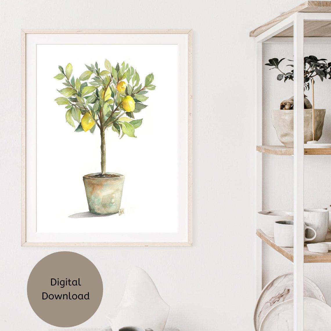 Lemon Tree Printable Art, Digital Prints, Kitchen Art, Wall Decor - Etsy