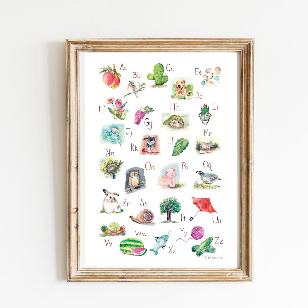 ABC Printable Art, Digital Prints, Kids Room/teacher/class Room ...