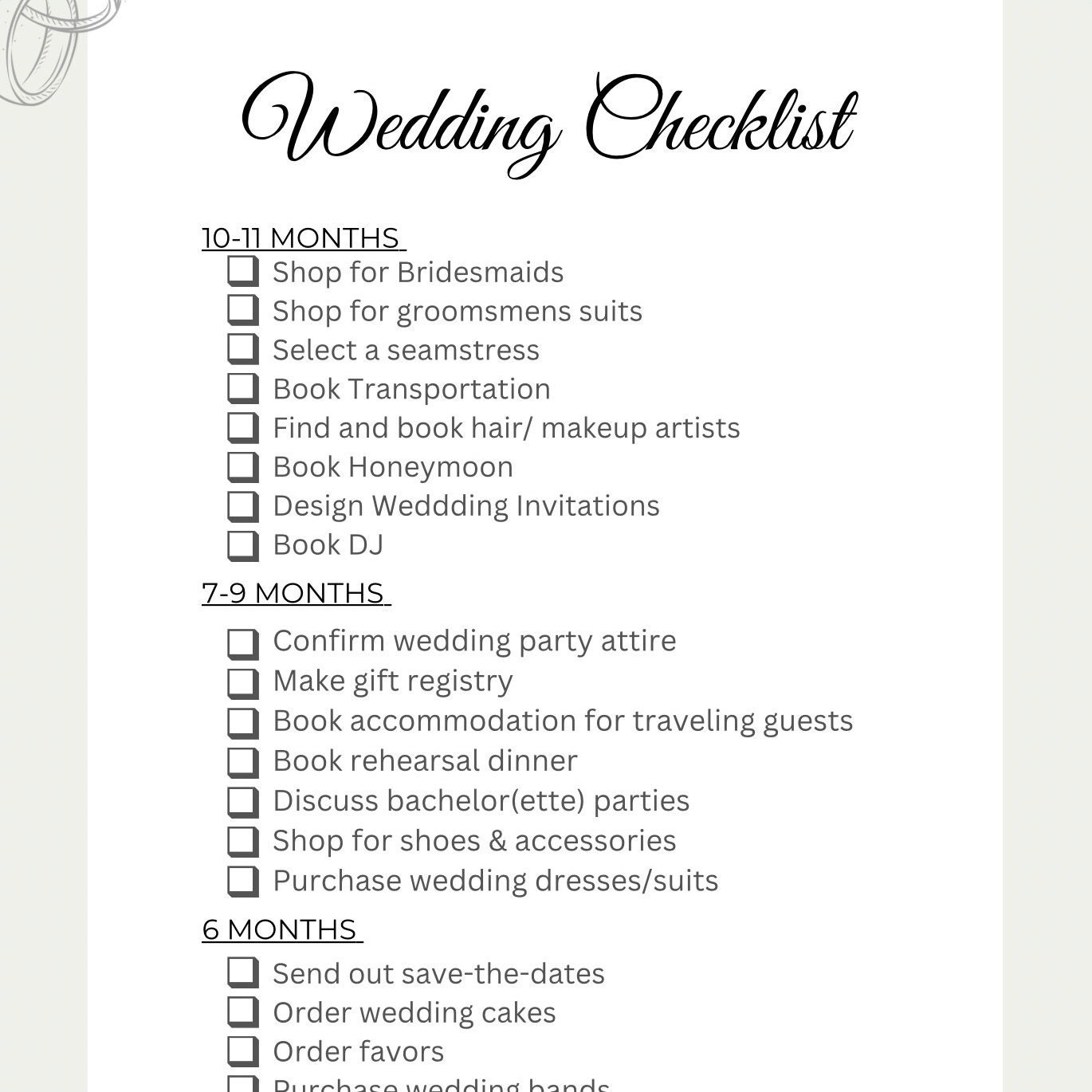 Wedding Plan Checklist, Plan To-do-list, the Bride's Wedding Plan To-do ...