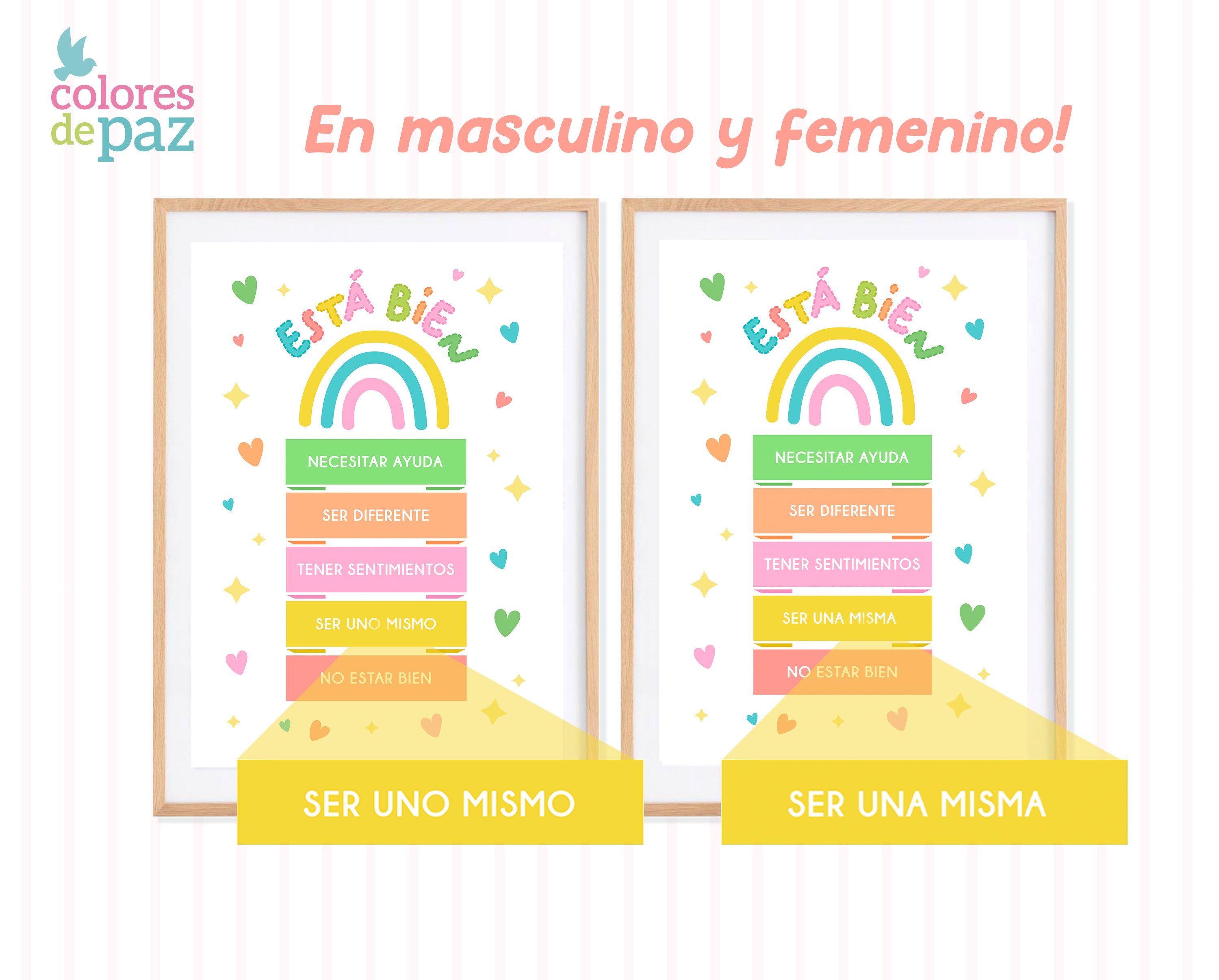 Spanish Poster Self-esteem, Mental Health, Anxiety, Depression ...