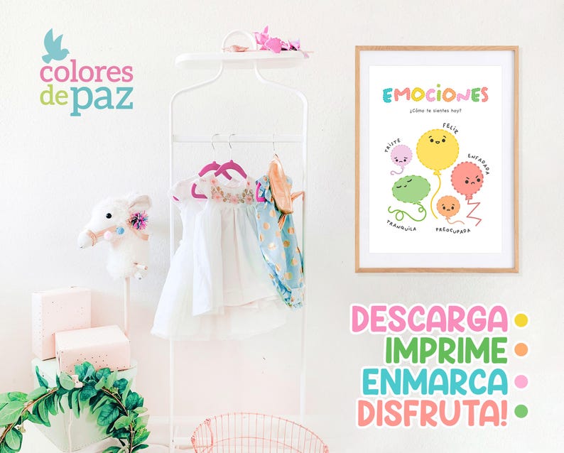 Emotions Poster Spanish, Mental Health, Educational, Anxiety ...