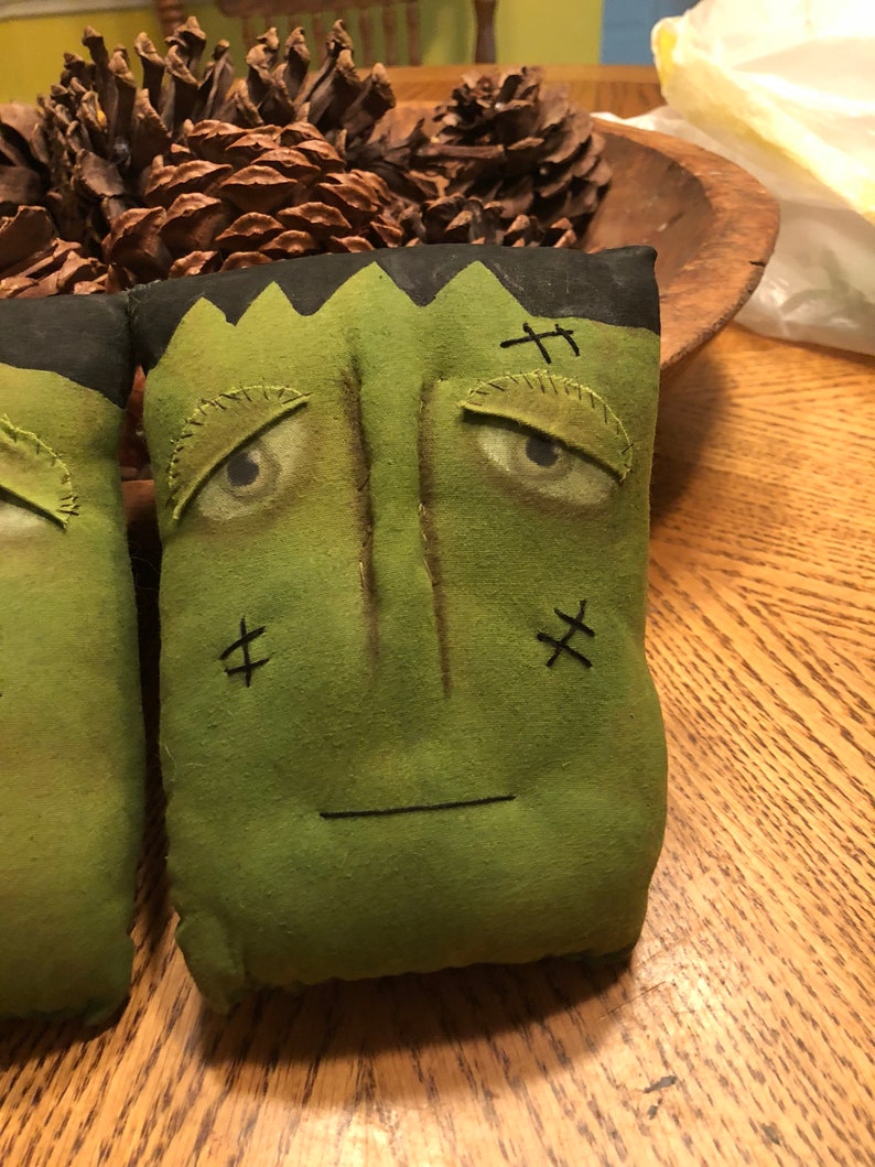 Primitive Halloween Frankenstein Bowl Fillers | Etsy