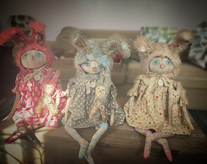 Primitive Bunny, Rabbit Dolls, Easter - Etsy