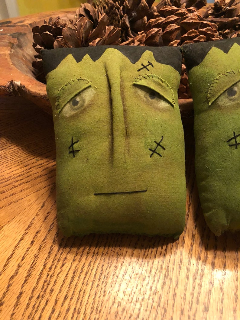 Primitive Halloween Frankenstein Bowl Fillers - Etsy