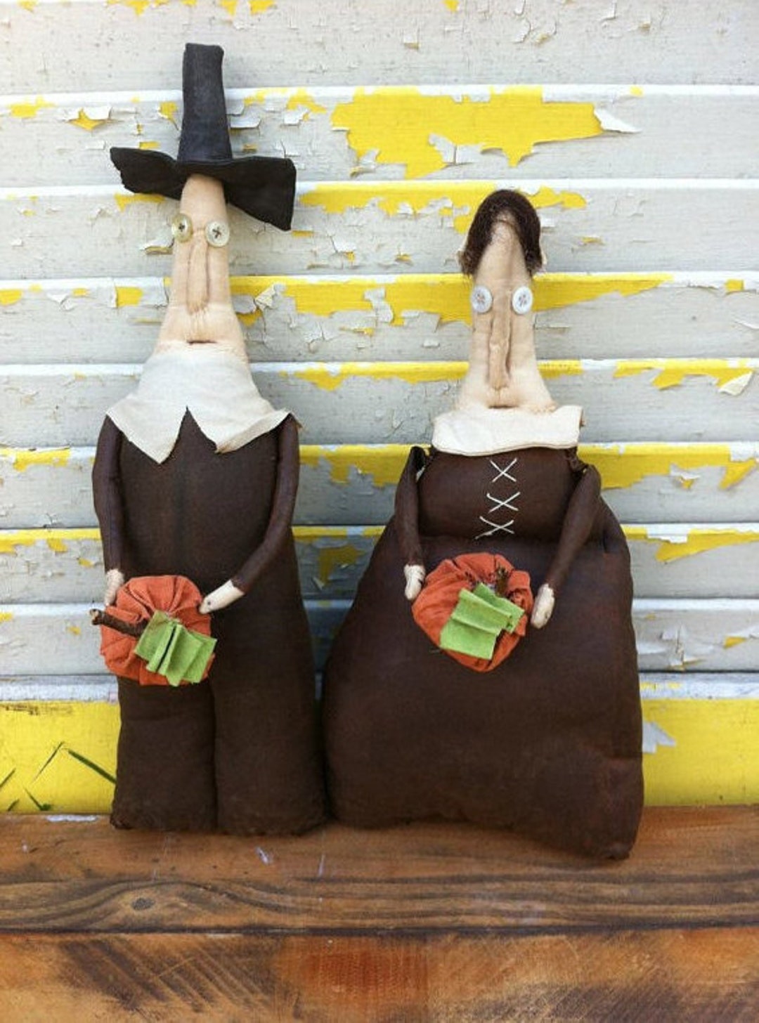 Primitive Thanksgiving Pilgrims Jigs and Gertie Give Thanks - Etsy