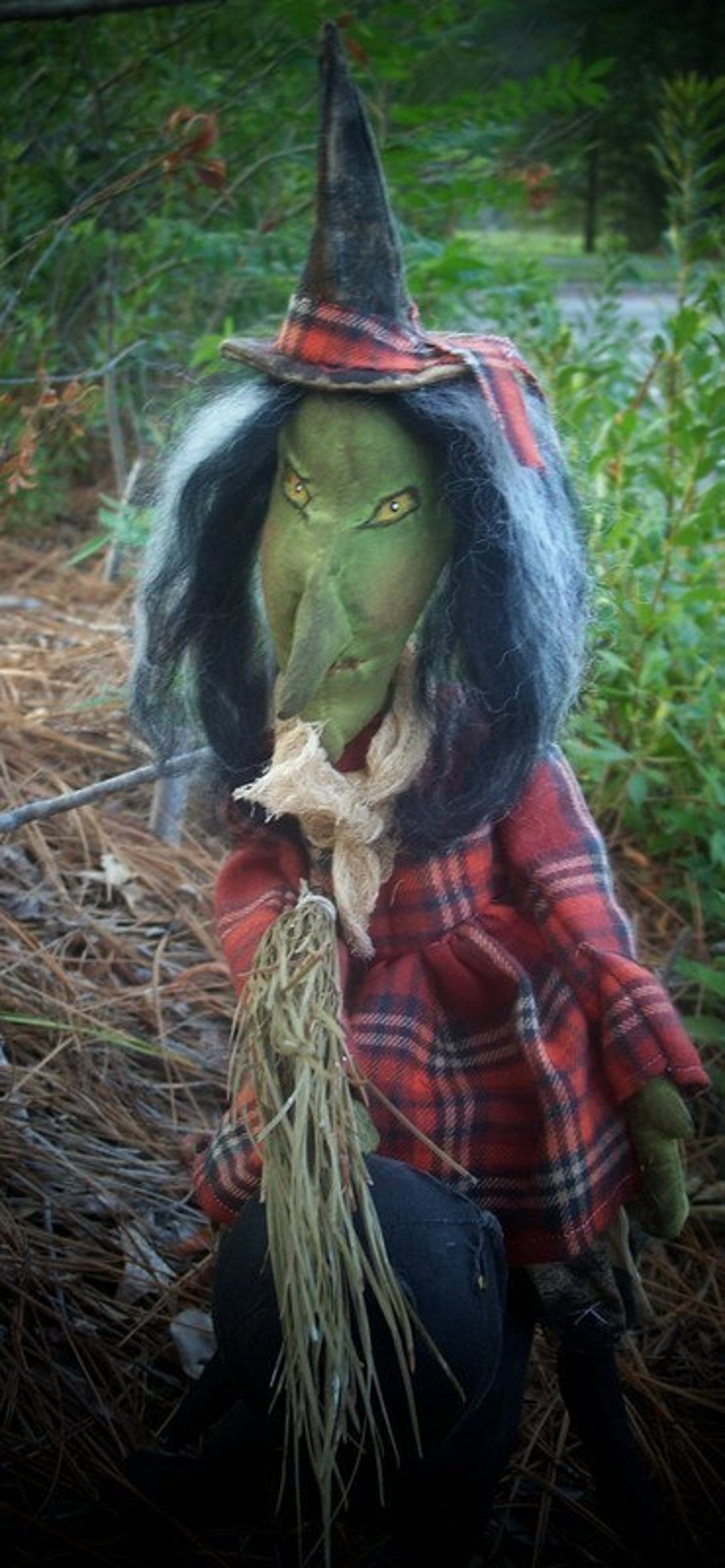 Primitive Halloween Hitching a Ride Witch - Etsy